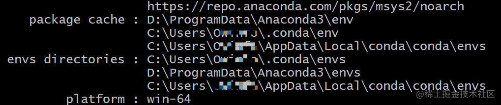 Conda修改虚拟环境目录和缓存目录 - 掘金