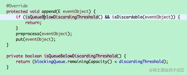 【进阶】logback之 AsyncAppender 的原理、源码及避坑建议AsyncAppender 接收日志，放入其 - 掘金