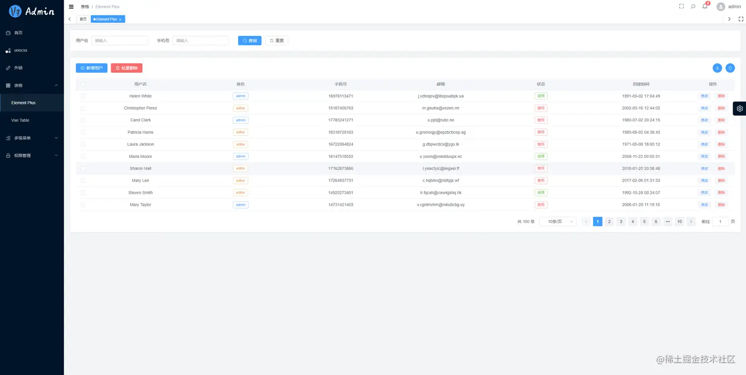 V3 Admin Vite 介绍和基本使用介绍 V3 Admin Vite 是一个免费开源的中后台管理系统基础解决方案， - 掘金