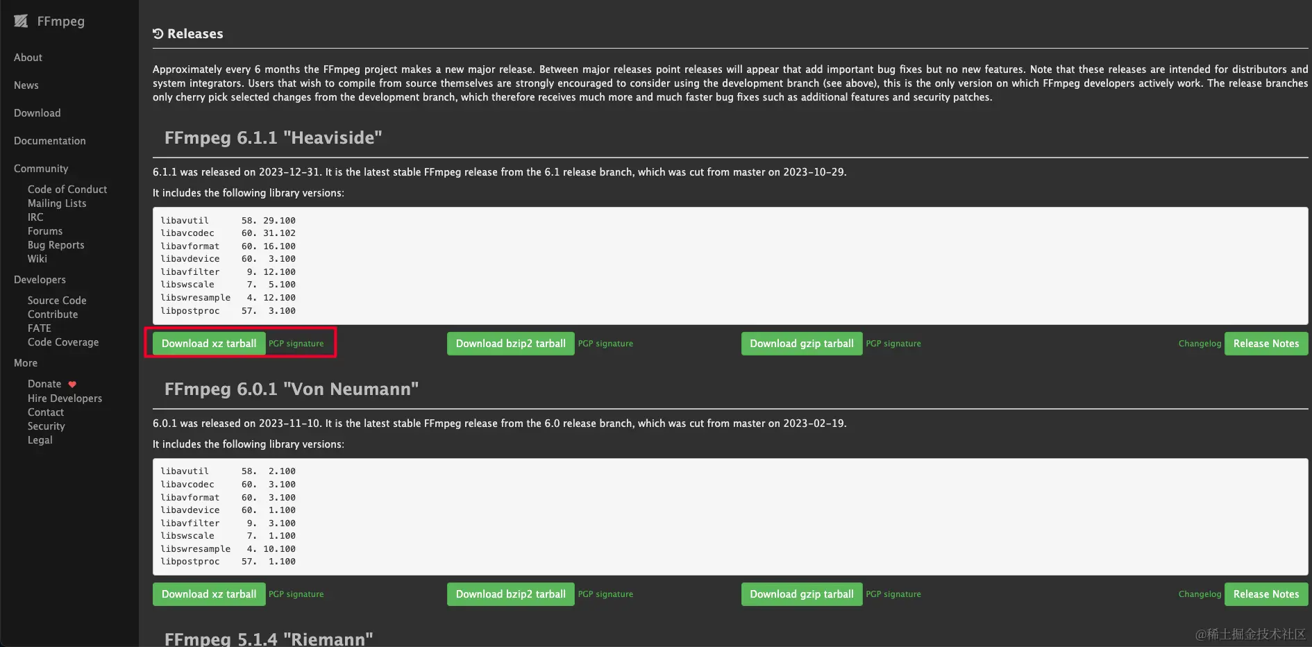 在MacOS上下载并编译FFmpeg工欲善其事，必先利其器。MacOS环境下的FFmpeg源码下载、配置、编译以及安装， - 掘金