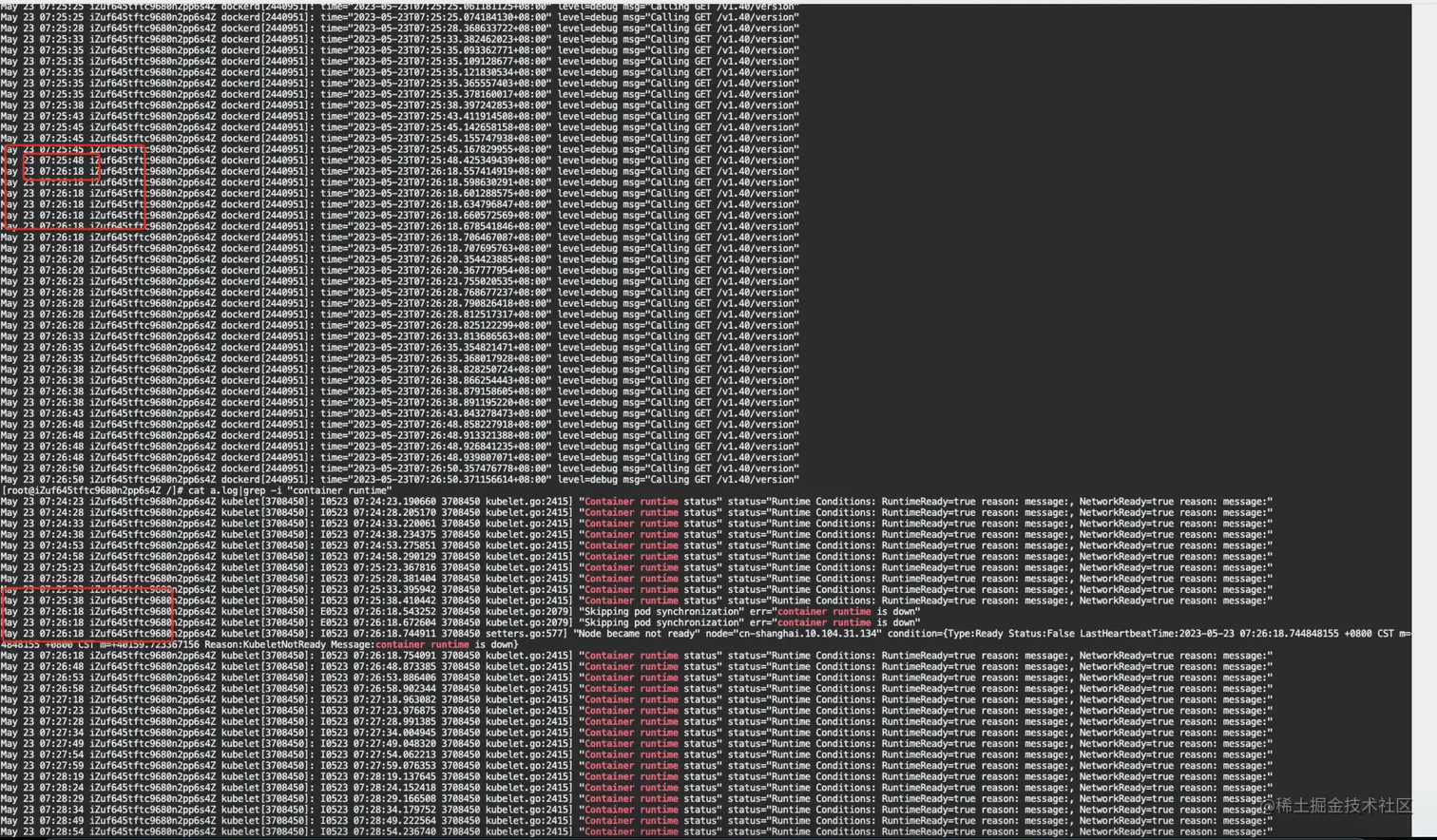 K8s Node节点异常下线问题排查处理（container Runtime Is Down）k8s Node节点资源充 掘金 