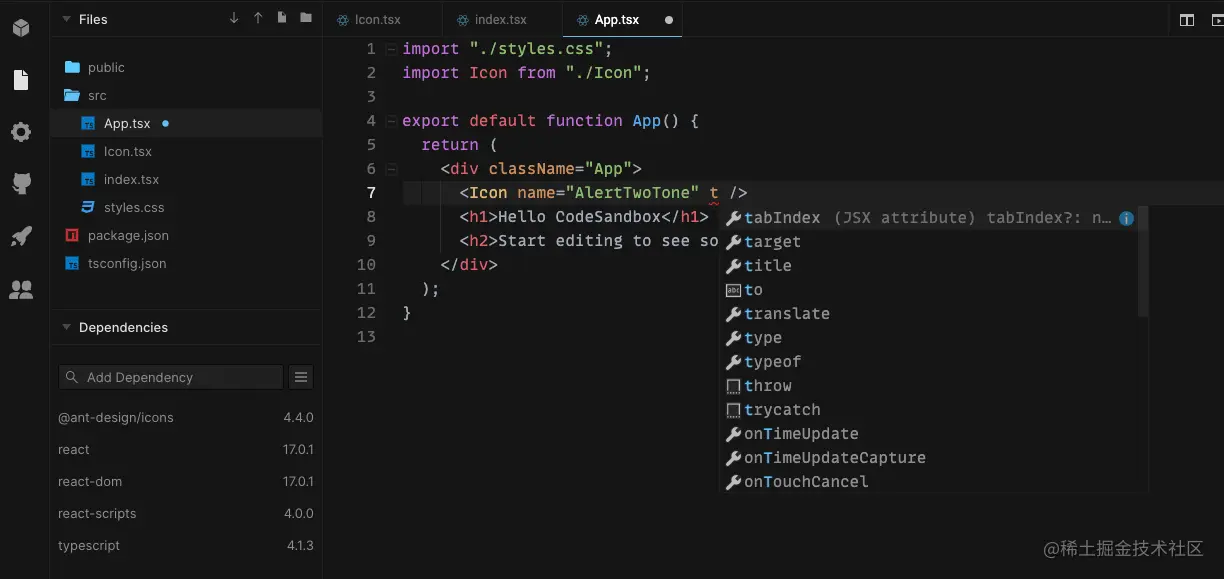 TypeScript × @ant-design/icons 动态加载与类型提示After: 需要单独引入具体的 Ico - 掘金