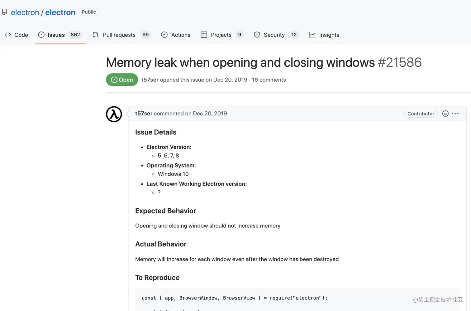 【electron】我是如何将窗口的内存从500M降低到132M的本篇文章研究通过 window.open 和 new - 掘金