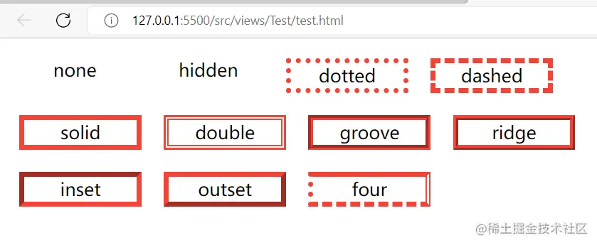 11.CSS边框样式（border）CSS 中的边框是围绕着元素内容和内边距的一条或多条线段，您可以自定义这些线段的样式 - 掘金