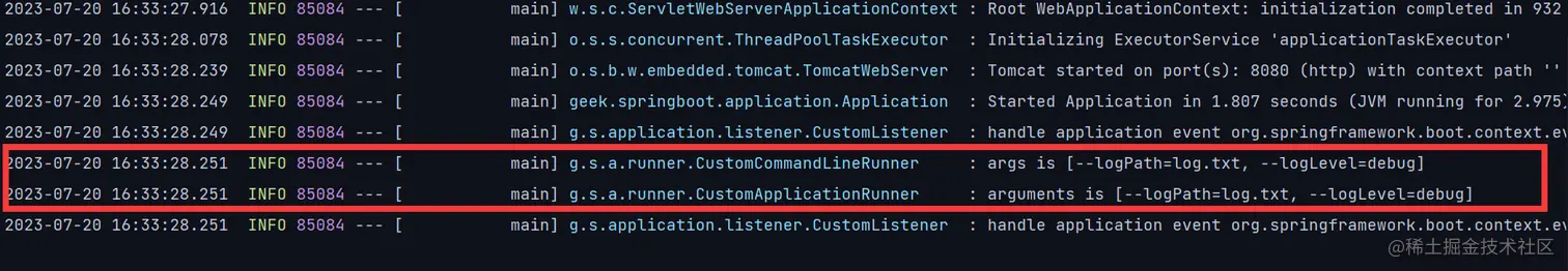 Springboot核心特性——applicationrunner Andand Commandlinerunner使用 掘金