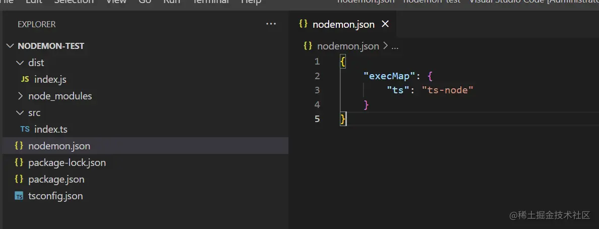 如何热重载一个ts项目？方法一： 启动两个终端，先用一个终端tsc编译，再用另一终端nodemon监听dist目录里的文 - 掘金