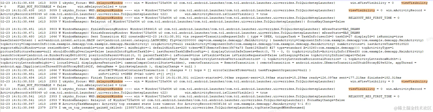【问题分析】WMS无焦点窗口的ANR问题【Android 14】用户操作出的 Launcher ANR，场景为在Laun - 掘金