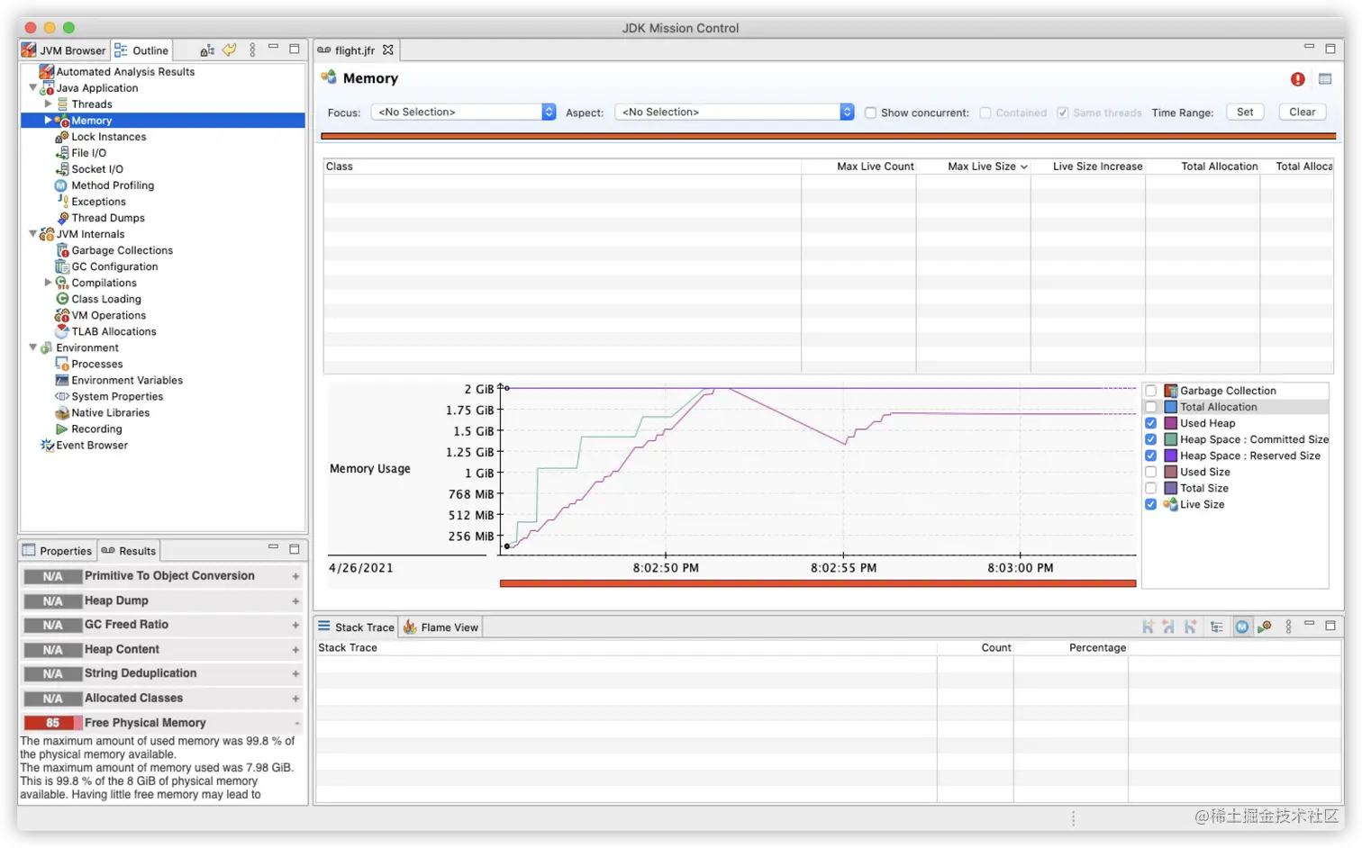 Java性能优化（二）——JFR（Java Flight Recorder）使用教程概念 JFR（Java Flight - 掘金