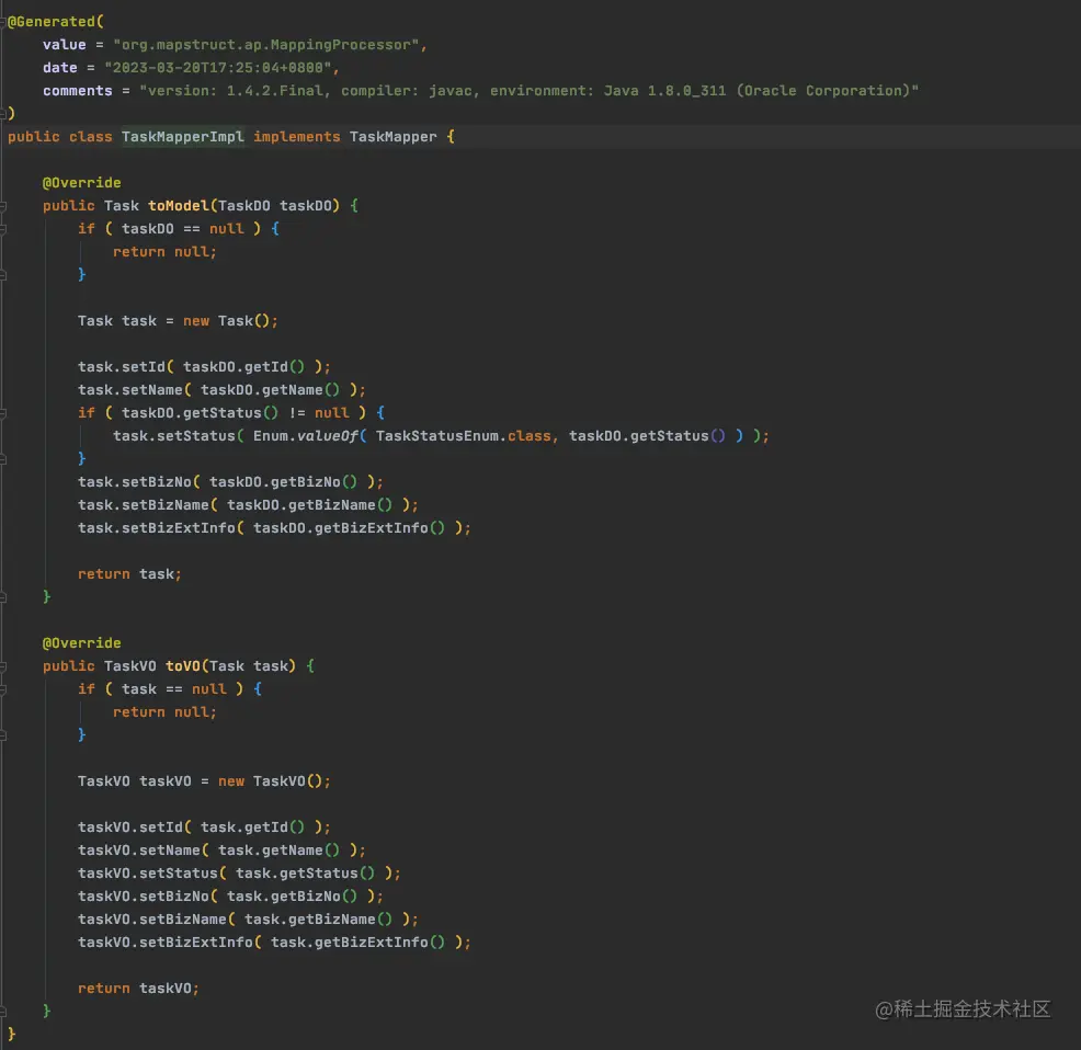 Java模型转换神器MapStructJava模型转换神器MapStruct，省去开发过程中重复且易出错bean转换，使 - 掘金