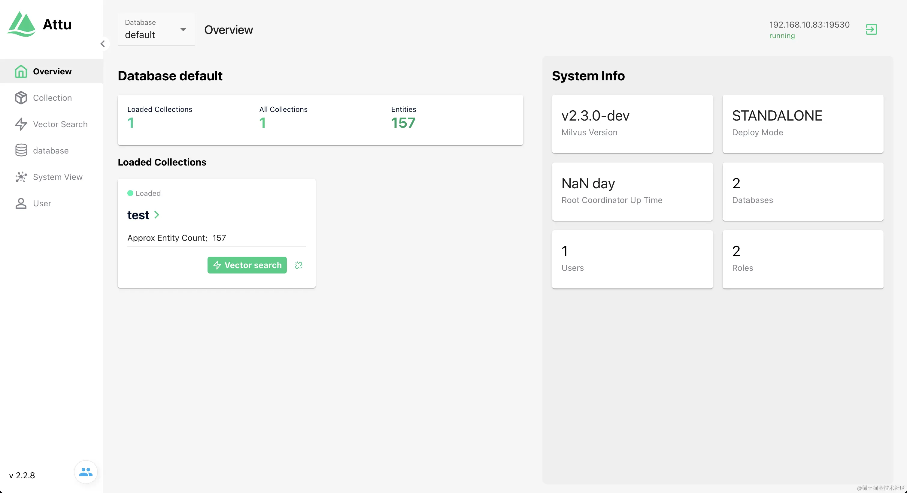 Milvus向量数据库快速使用教程向量的作用 在机器学习和自然语言处理中首先将文本向量化，向量化目的是让文本可计算。看一 - 掘金