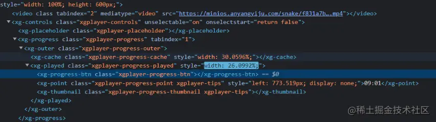 vue西瓜播放器xgplayer-vue实现视频倍速播放，自定义进度条样式西瓜播放器xgplayer是一个web视频播放 - 掘金