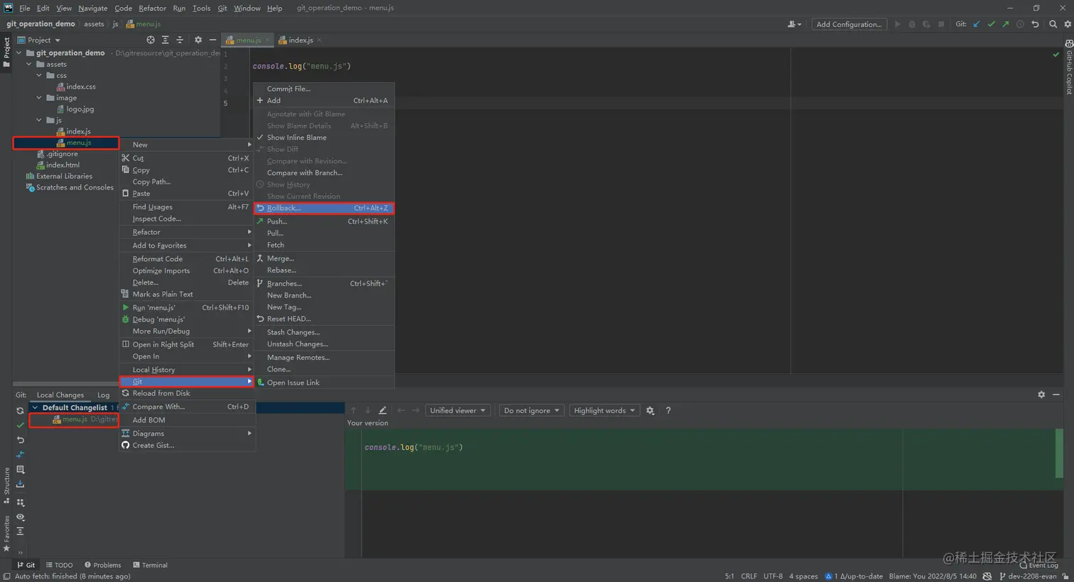 记录使用WebStorm开发项目中的Git操作简介： 本文章 适用于 基于 webstorm 编辑器开发项目，对 Git - 掘金