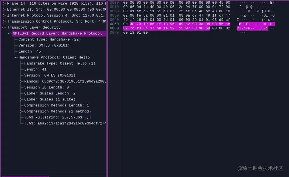 商密TLCP协议浅析——通过代码和GM/T38636 — 2020分析主要流程上一篇简述TLCP抓包的情况，很多在细节在 - 掘金